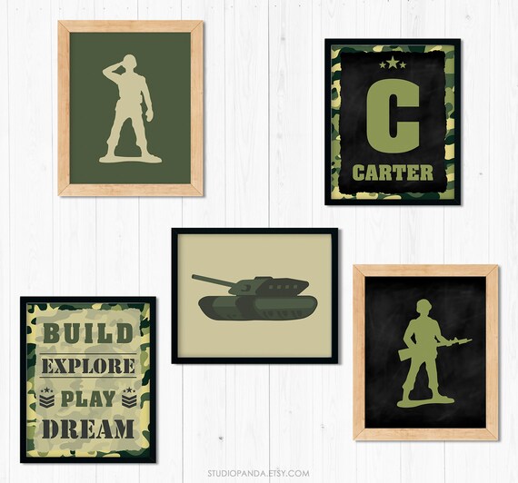 Camouflage Wall Art Personalized Camo Decor Army - Etsy