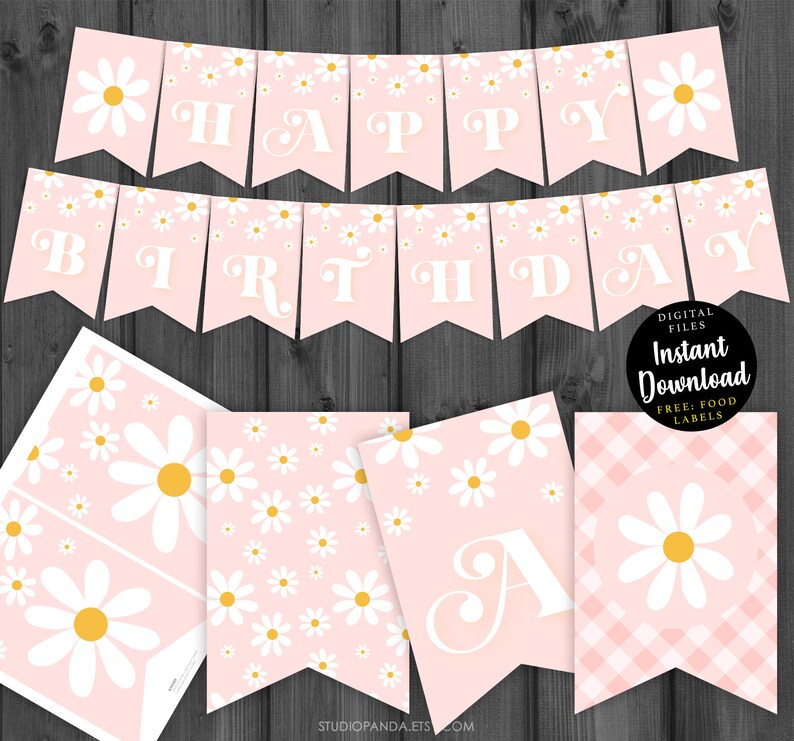 Daisy Flower Banner Instant Download Daisy Decoration Daisy - Etsy