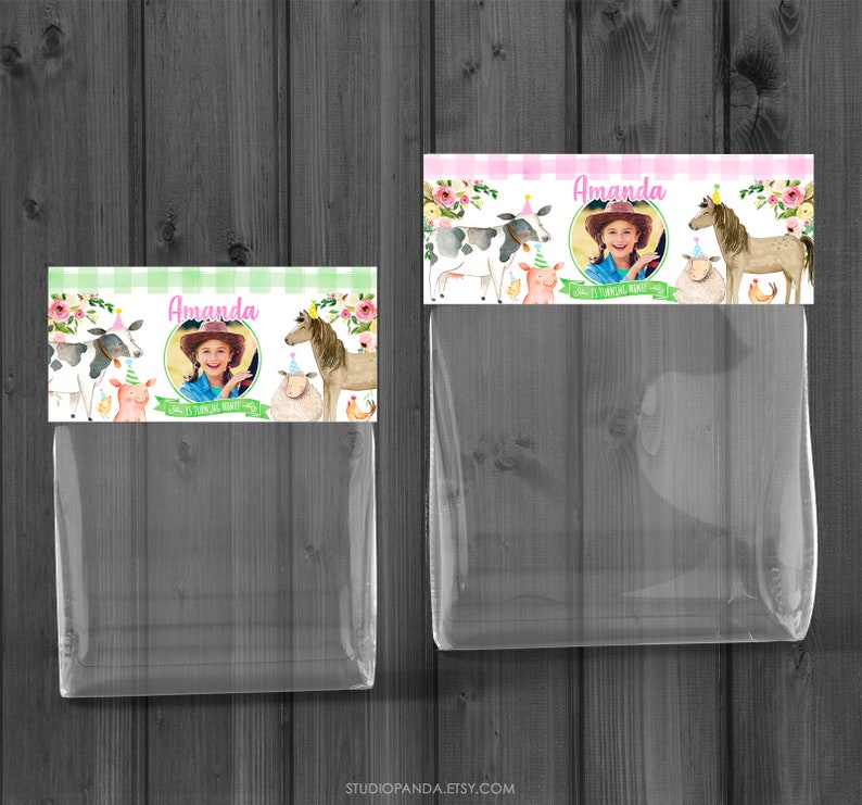 Farm Girl Candy Wrappers 2, Personalized, Farm Bundle, Farm Decoration ...