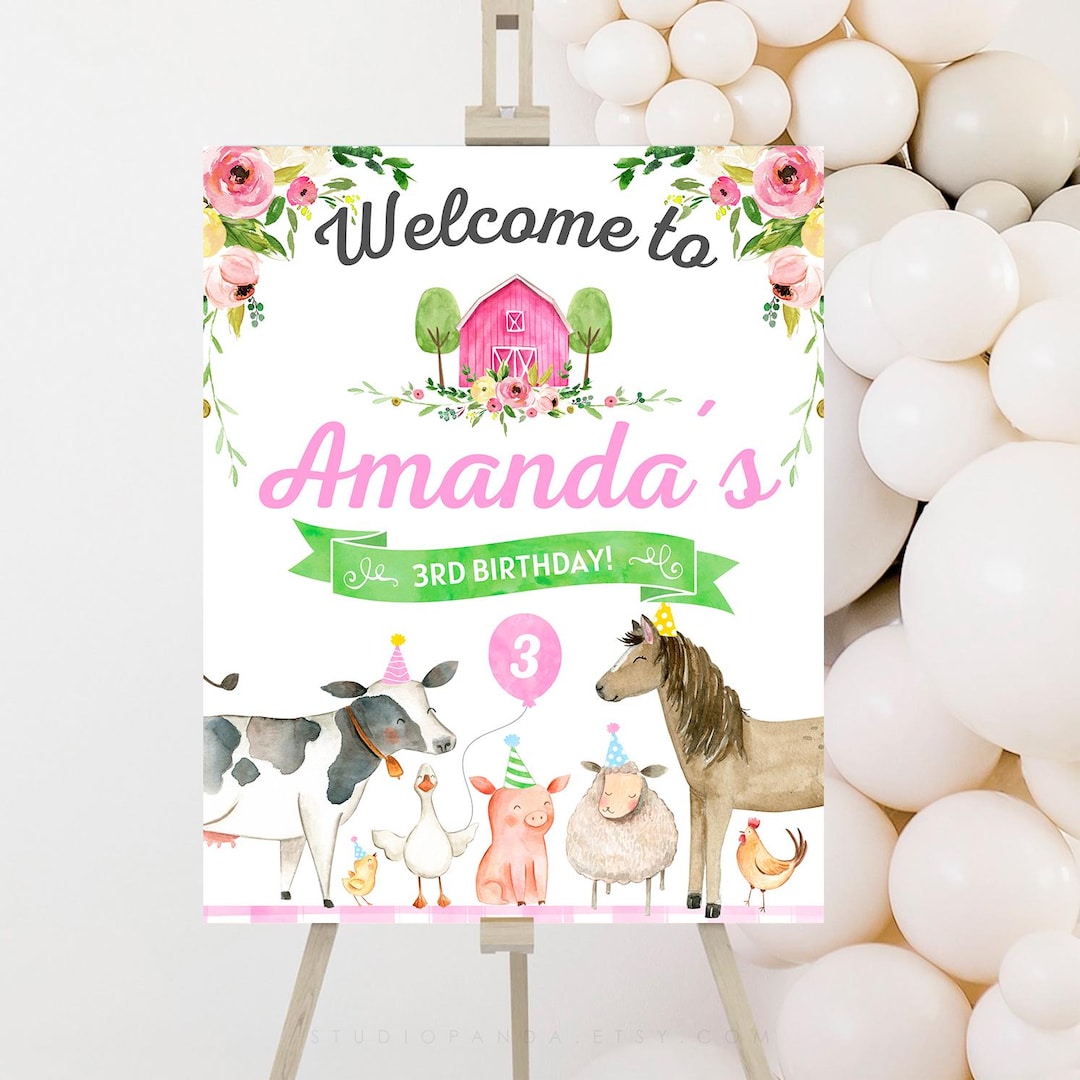 Farm Girl Welcome Sign, Personalized, Farm Decoration, Farm Wrappers ...