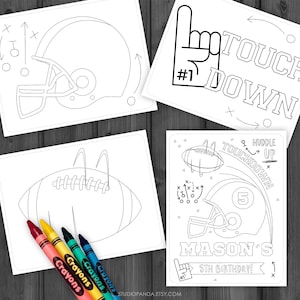 Football Activity and Coloring Pages, Personalized, Football Party ...