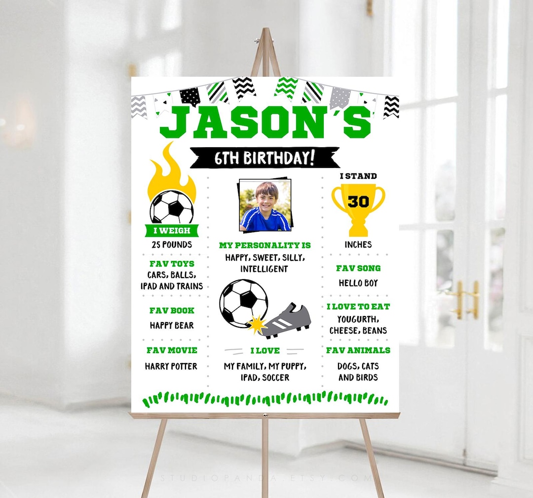 Soccer Milestone, Instant Download, Soccer Board, Soccer Chalkboard ...
