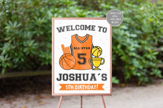 Basketball Welcome Sign Personalized Sports Sign Basketball | Etsy