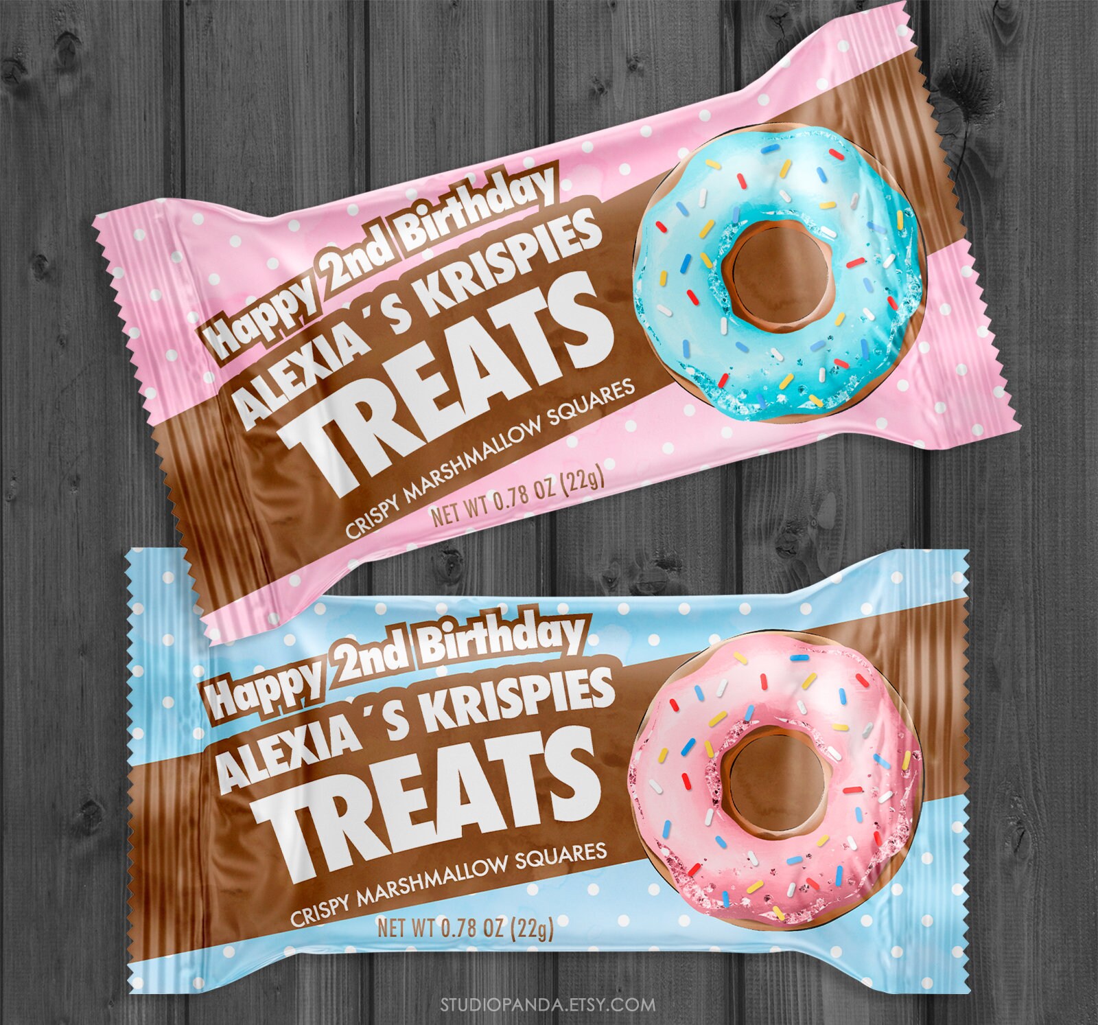 Donut Candy Wrappers, Personalized, Donut Wrappers, Donut Chip Bag ...