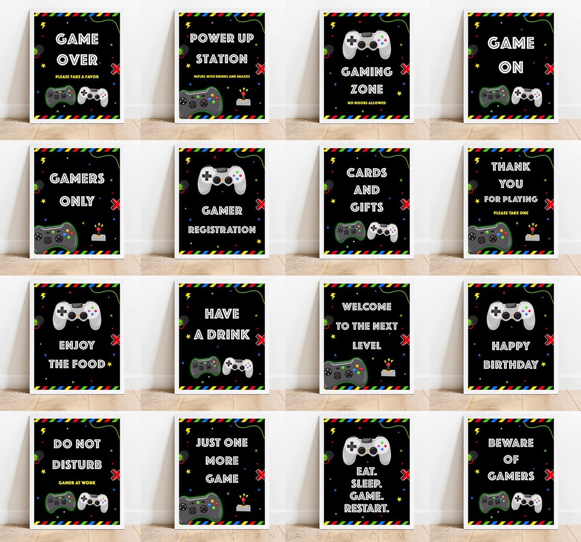 Video Game Welcome Sign, Personalized, Video Game Banner, Video Game ...
