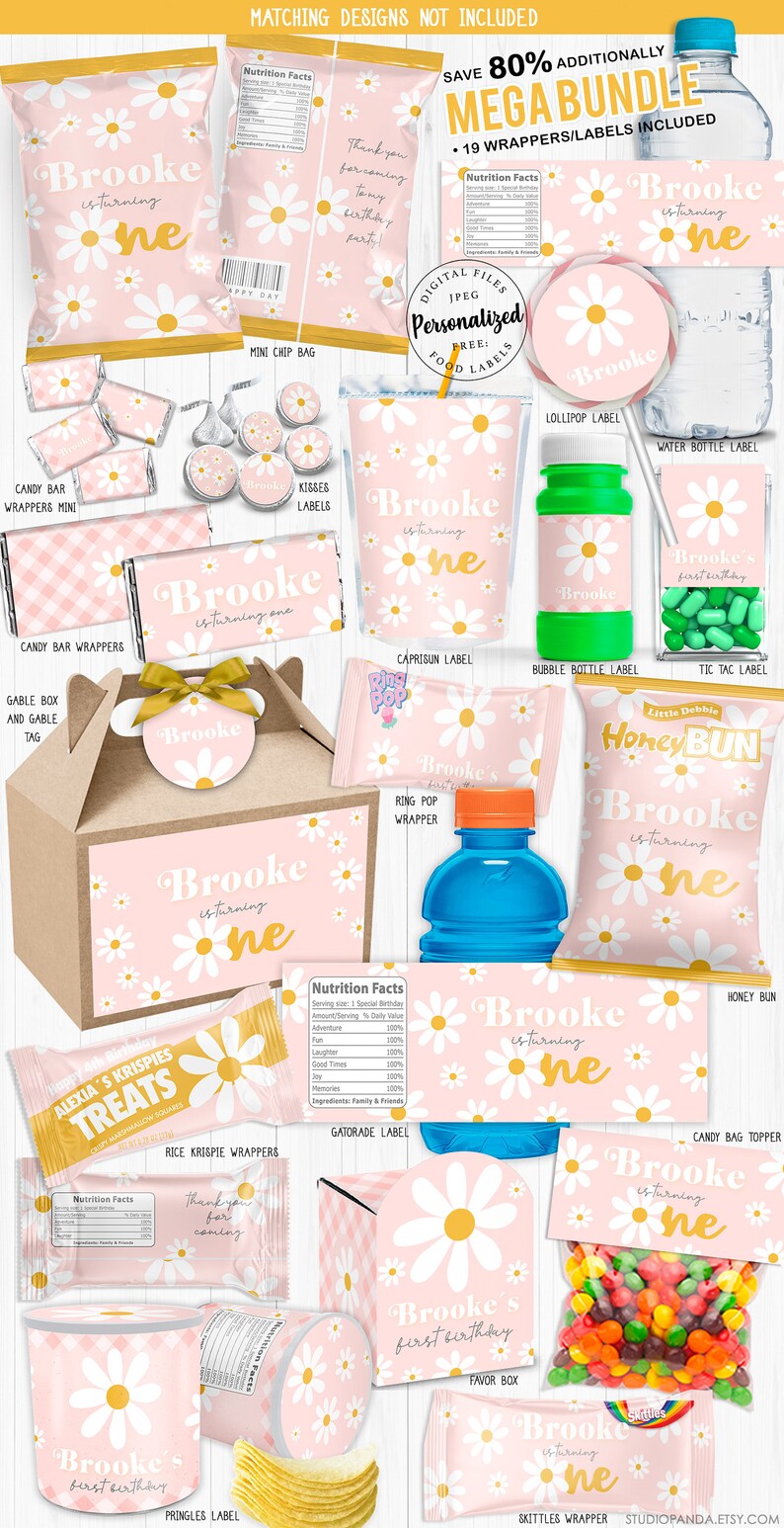 Daisy Flower Popcorn Box Personalized Daisy Decoration - Etsy