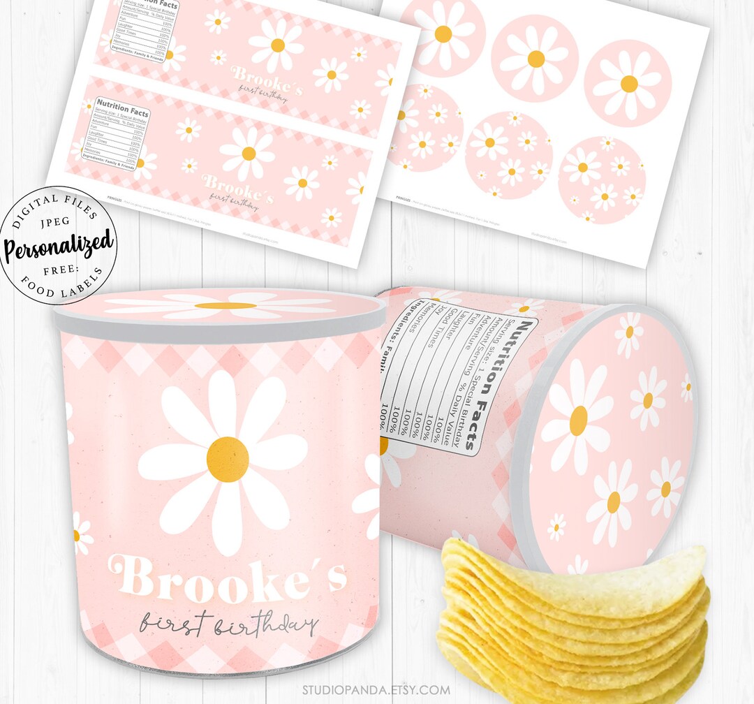 Daisy Flower Mini Chip, Personalized, Daisy Decoration, Daisy Birthday ...
