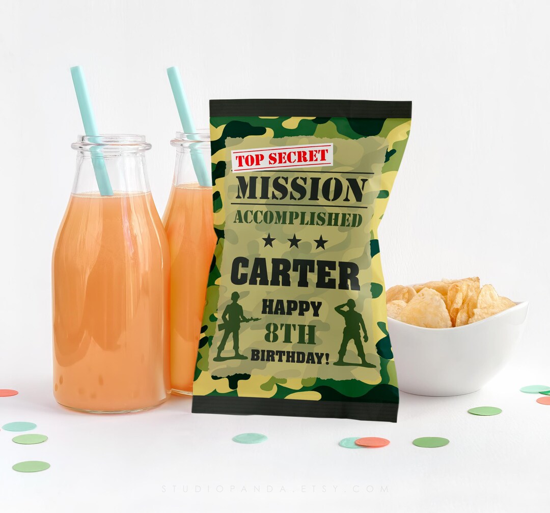 Soldier Chip Bag, Instant Download, Soldier Wrapper, Soldier Potato ...
