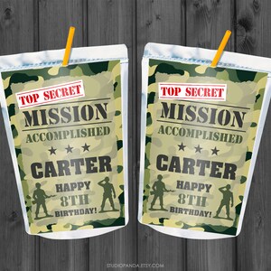 Camouflage Candy Wrappers, Personalized, Camo Bundle, Army Chip Bag ...
