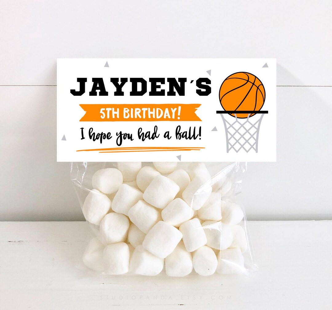 Basketball Bag Topper, Personalized, Basketball Label, Basketball Favor ...