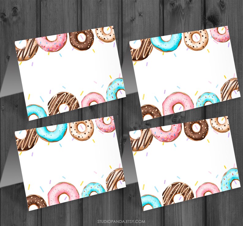 Donut Water Bottle Labels Personalized Donut Labels Donut - Etsy