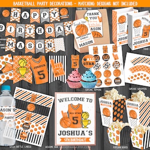 Basketball Party Signs, Instant Download, Sports Signs, Basketball Wall ...