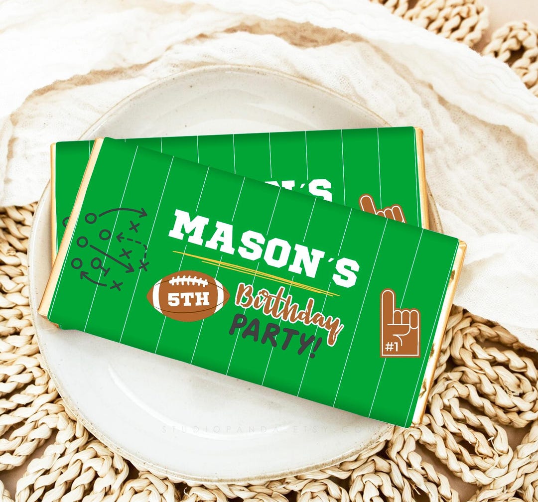 Football Candy Bar Wrapper, Instant Download, Football Label, Football ...