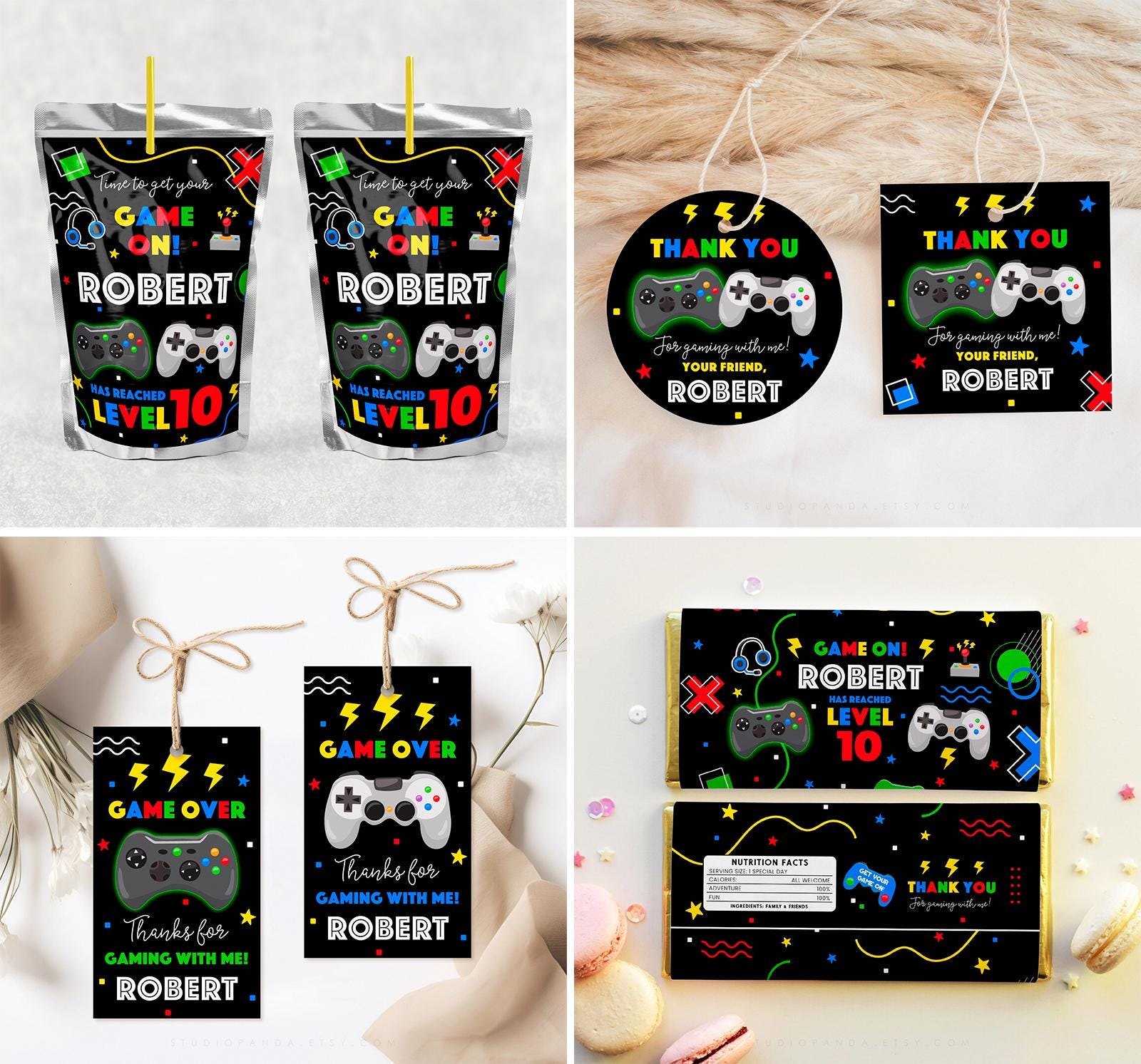 Video Game Bundle, Personalized, Gamer Bundle, Gamer Decoration, Game ...