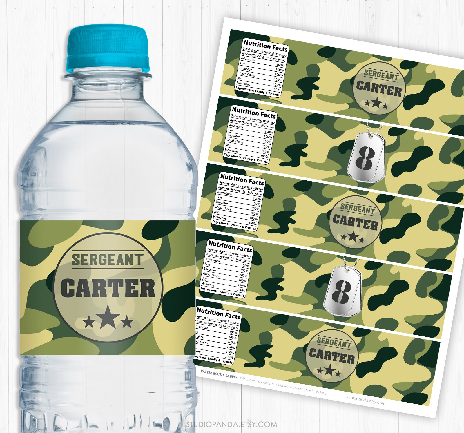Camouflage Candy Wrappers Personalized Camo Bundle Army - Etsy