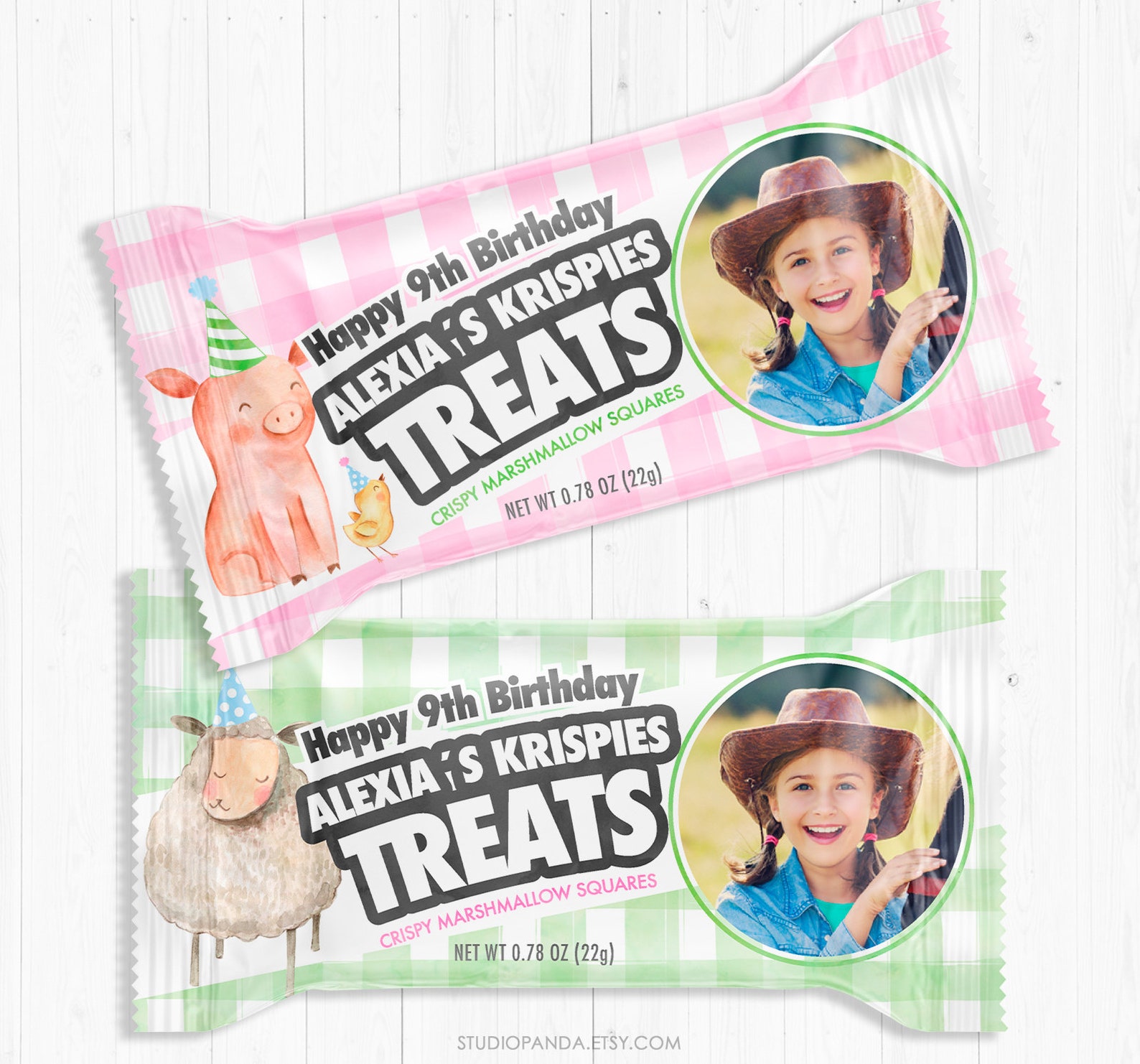 Farm Girl Candy Wrappers 2, Personalized, Farm Bundle, Farm Decoration ...
