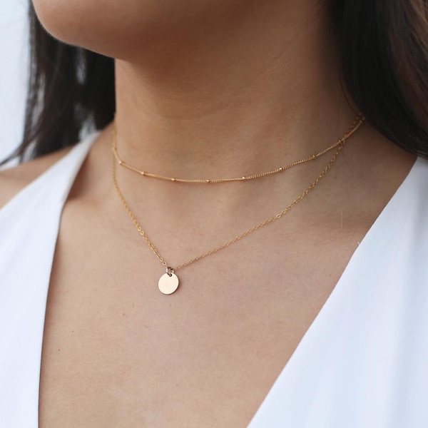 Layered Gold Necklace - Etsy