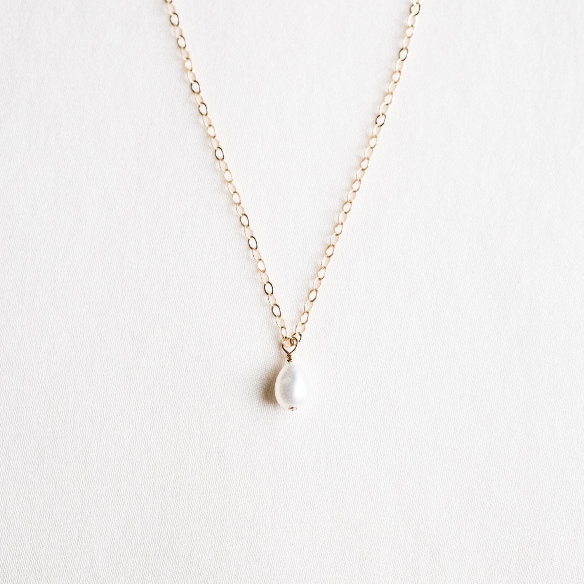 Dainty Pearl Necklace Freshwater Rice Pearl Necklace Etsy