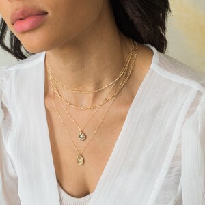 Dainty Sunflower Necklace / Gold Sunflower Necklace / Silver Flower ...