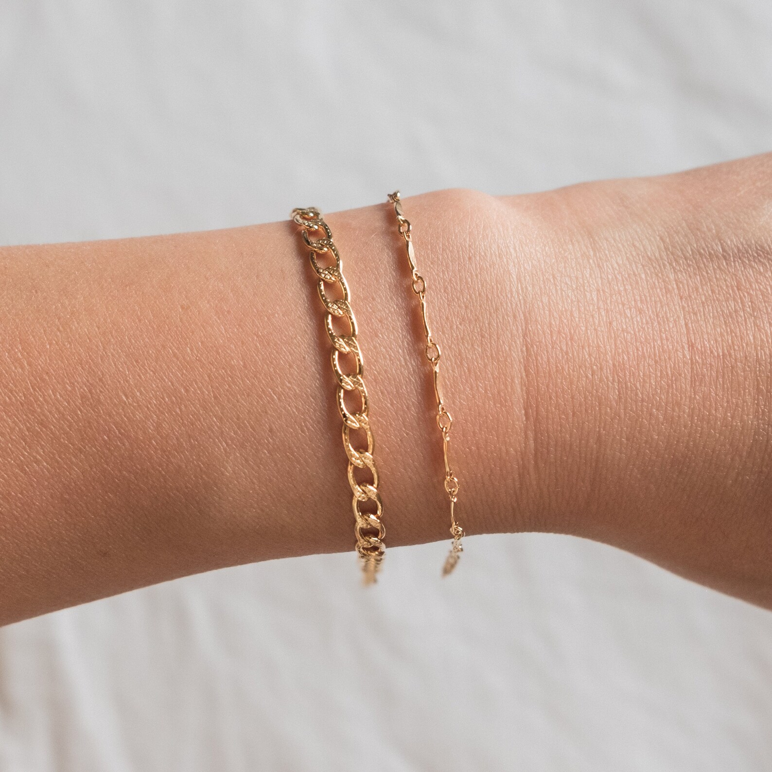 Dainty Chain Bracelet / Delicate Gold Filled Bracelet / Dainty Sterling ...
