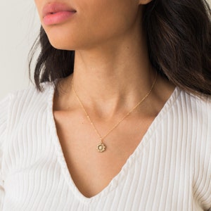 Dainty Sunflower Necklace / Gold Sunflower Necklace / Silver Flower ...