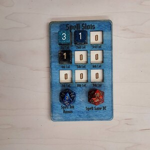 Handmade Spell Slot Tracker for Dice (not Included) D6, D20, Spell ...