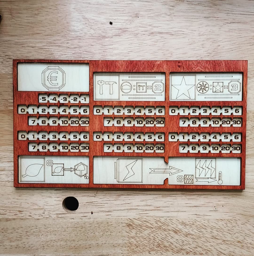 Handmade Standard Terraforming Mars Player Boards, Laser Cut and ...