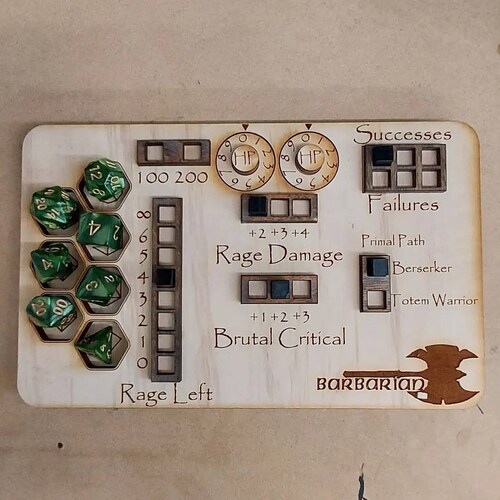 Deluxe Handmade Laser Cut Wooden Warlock Class Board for - Etsy