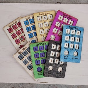Handmade Spell Slot Tracker for Dice (not Included) D6, D20, Spell ...