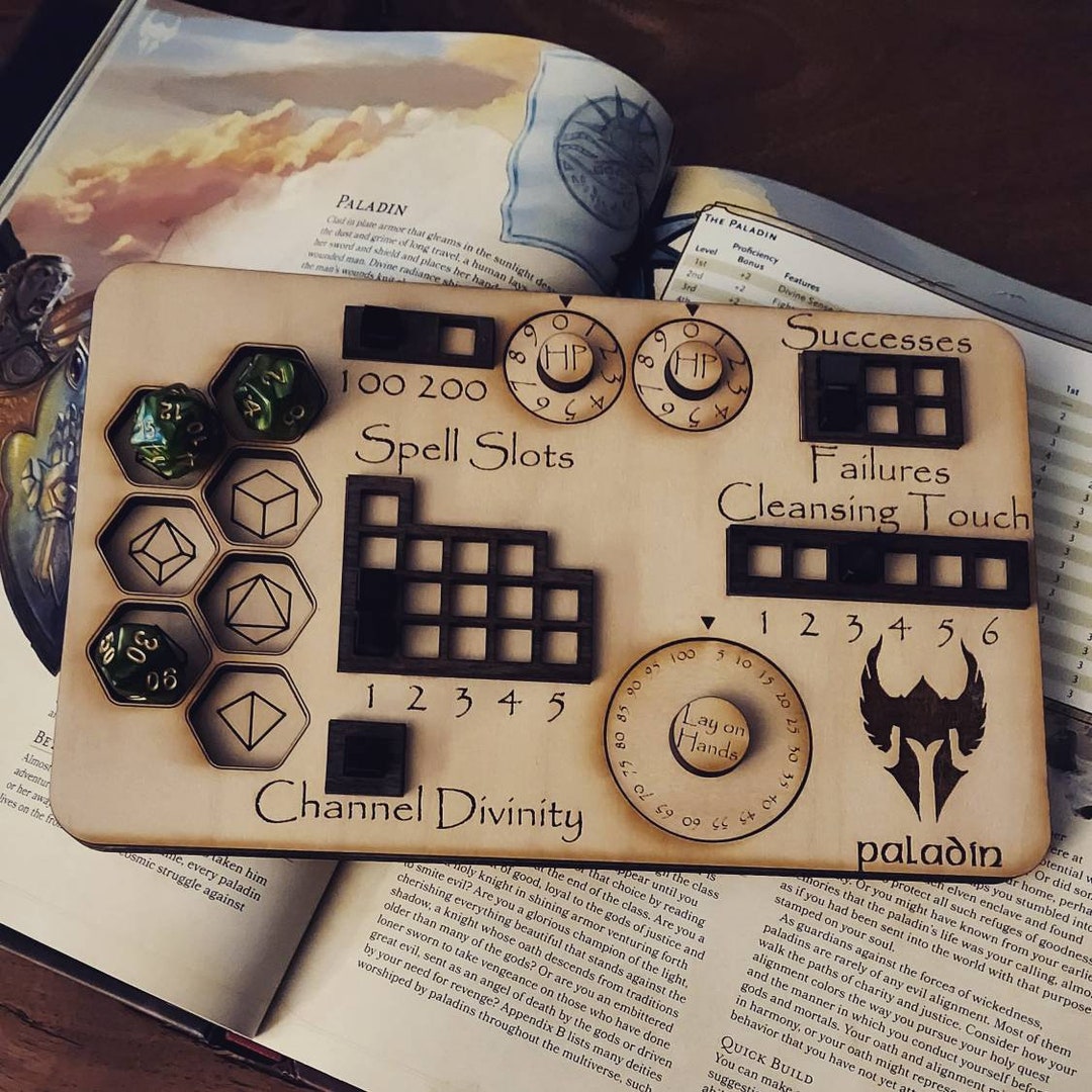 Deluxe Handmade Laser Cut Wooden Paladin Class Board for Dungeons and ...