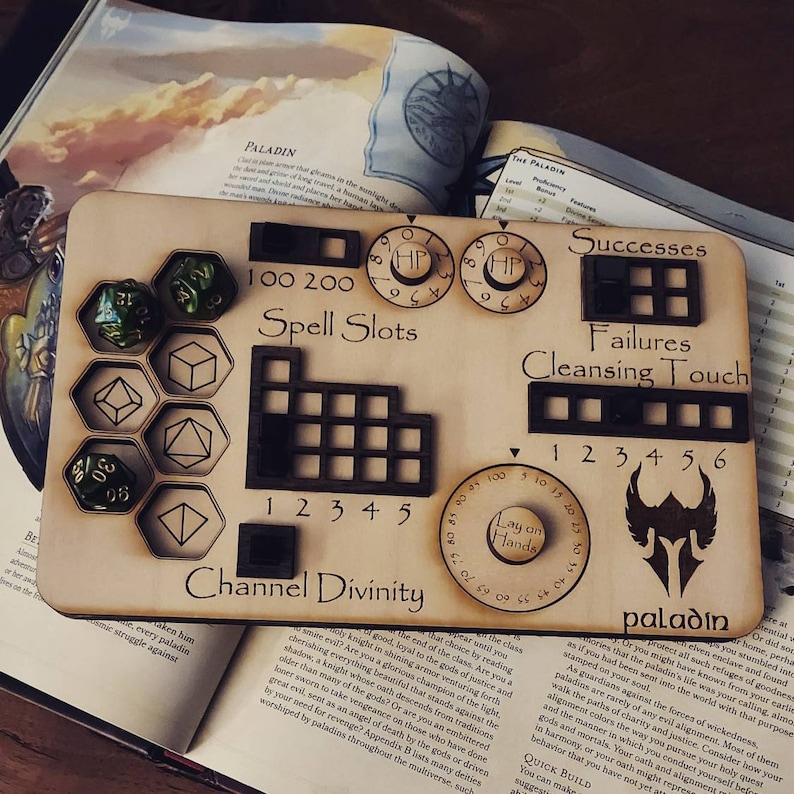 Deluxe Handmade Laser Cut Wooden Paladin Class Board for - Etsy