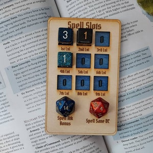Handmade Spell Slot Tracker for Dice (not Included) D6, D20, Spell ...