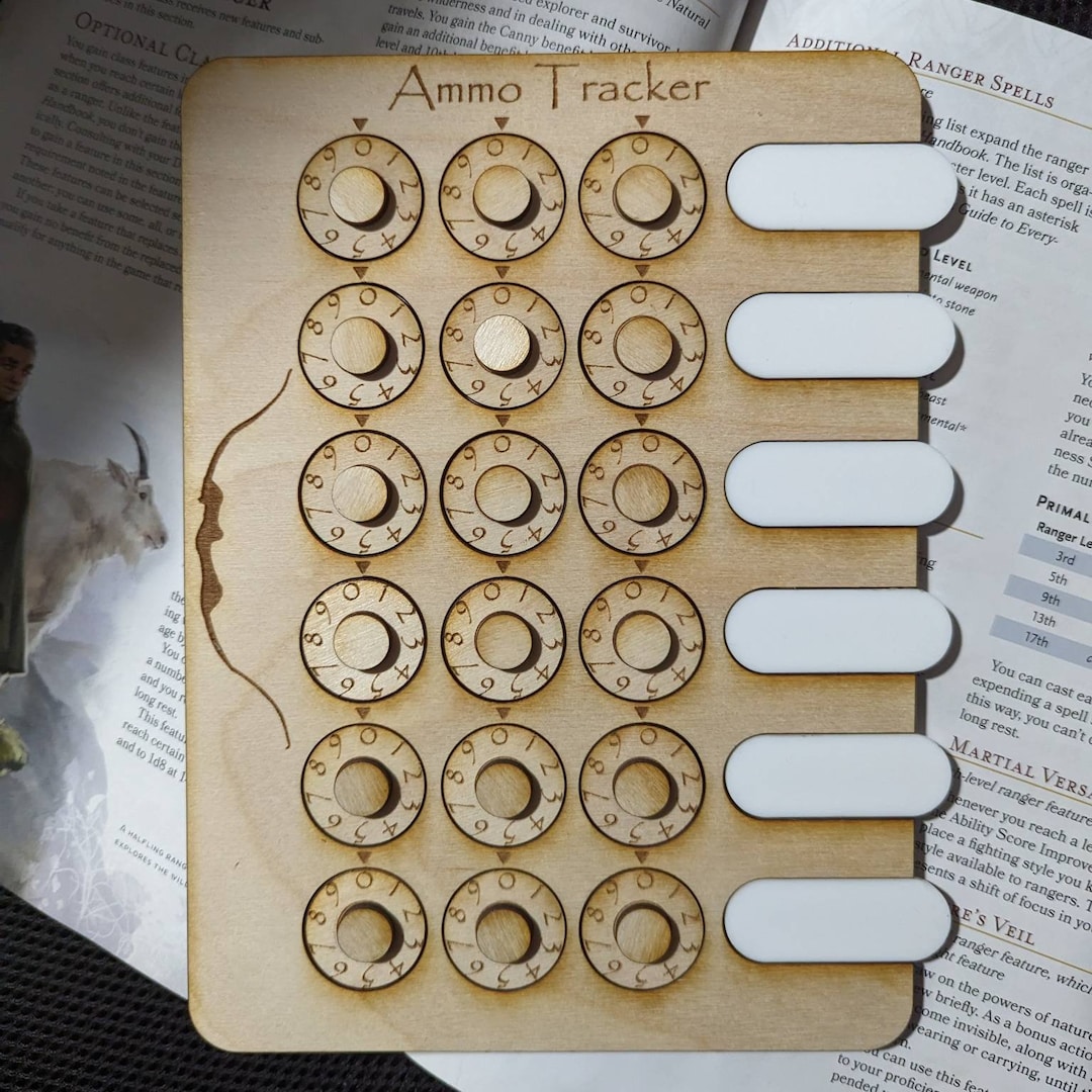 Handmade Wooden Arrow/ammo Tracker for Rangers, Gunslingers and Other ...