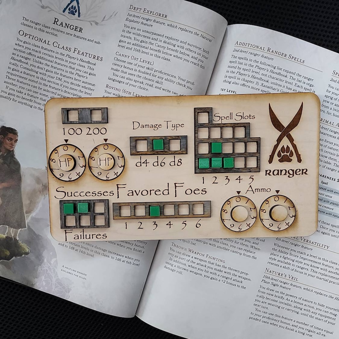 Standard Handmade Laser Cut Wooden Ranger Class Board for Dungeons and ...