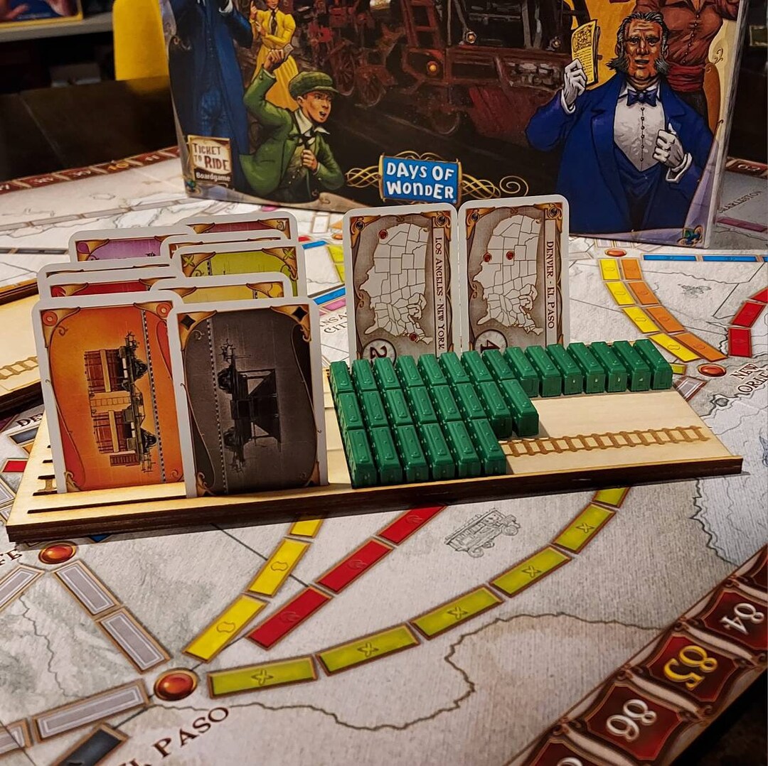 Deluxe Handmade "coach" Line of Ticket to Ride Player Boards, Dashboard ...