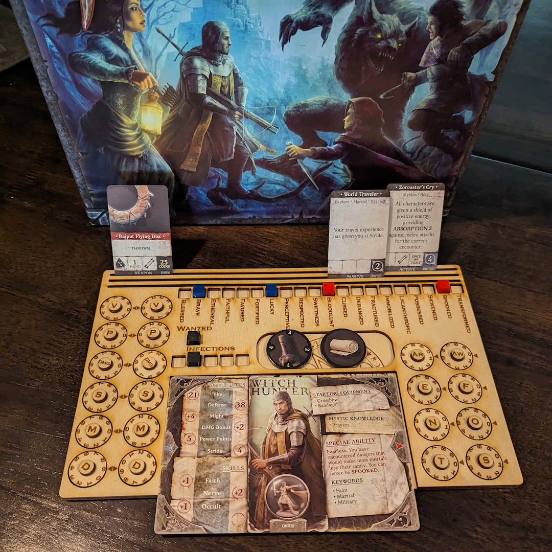 Handmade Folklore the Affliction Wooden Player Organization Boards, RPG ...