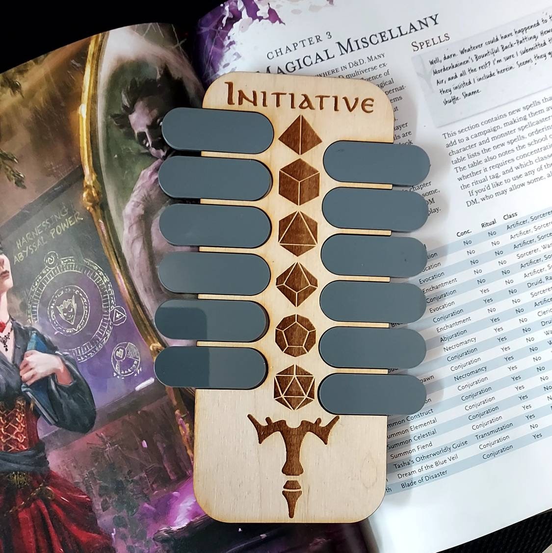 Deluxe Handmade Combat Initiative Tracker for Dnd, Dungeons and Dragons ...