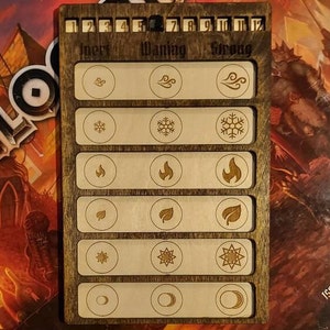 Handmade Laser Cut Gloomhaven Element Tracker Upgrade - Etsy
