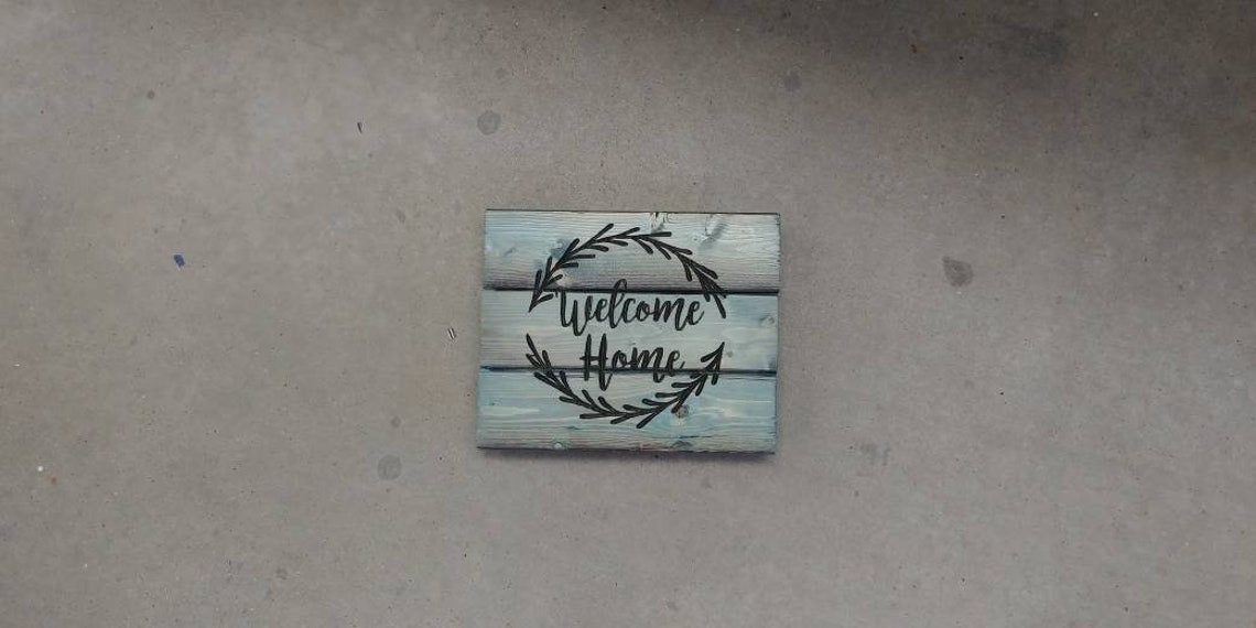 Carved Welcome Home Sign FREE SHIPPING in the USA - Rustic Farmhouse ...