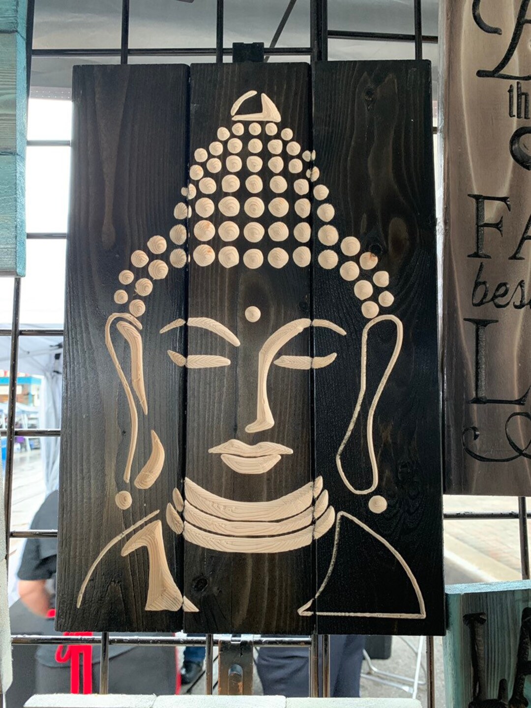 Carved Thai Buddha Wooden Sign - Etsy