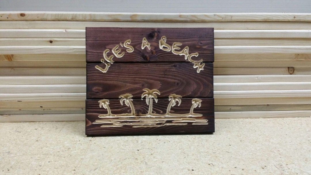 Carved Life's a Beach Mini Pallet Sign FREE SHIPPING in the USA, Beach ...
