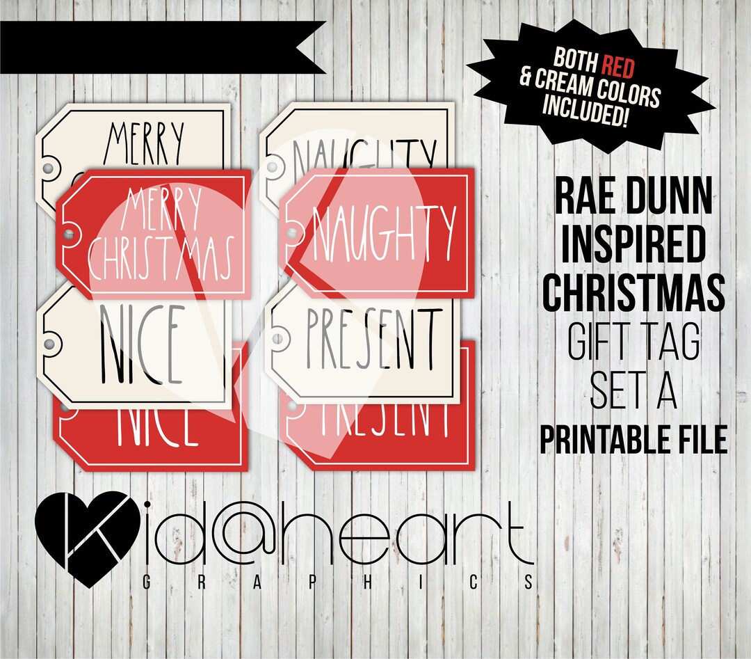 Rae Dunn Inspired / Gift Tag Set A / Printable File / LL / Never Dunn ...