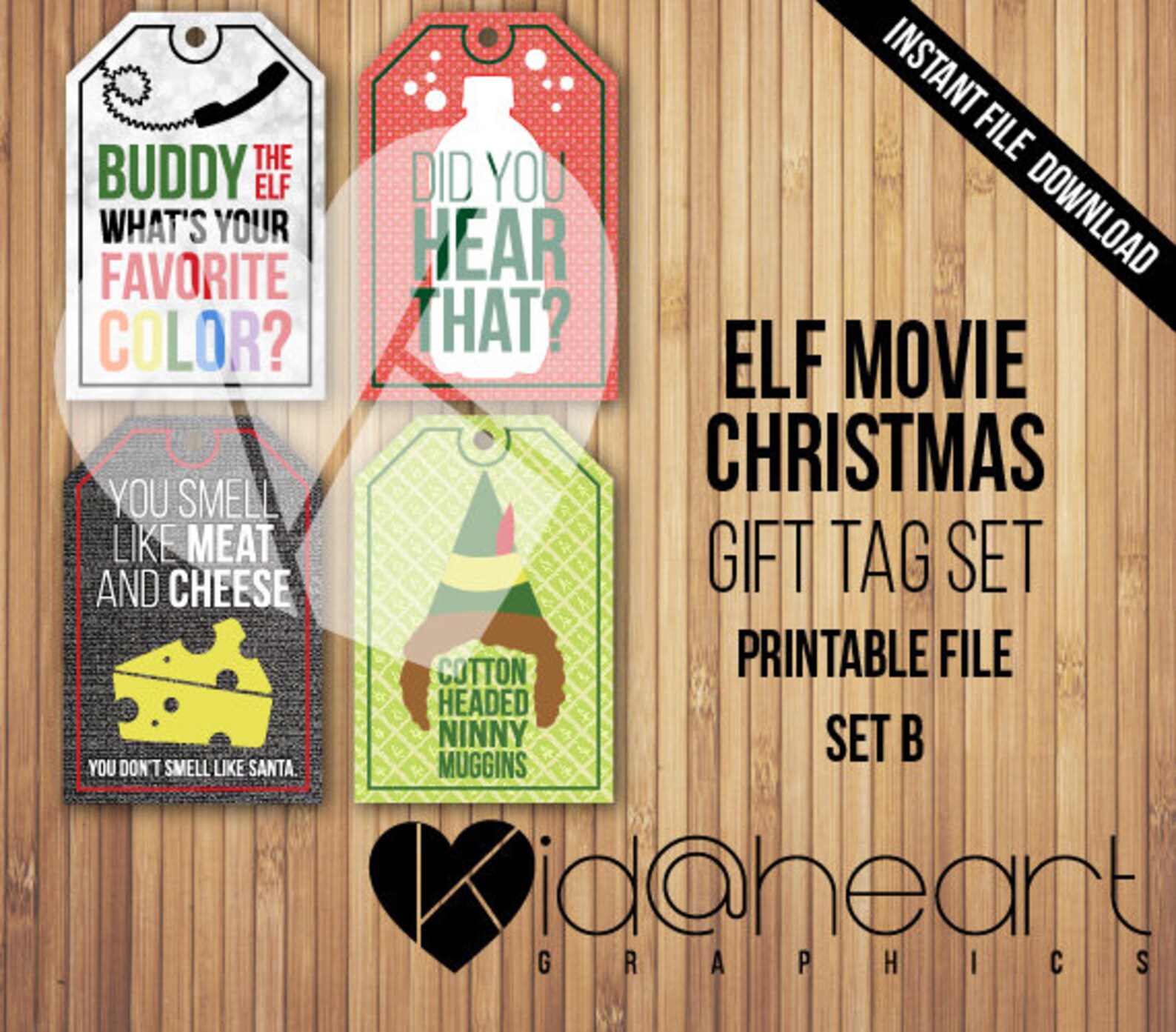Buddy the Elf / Gift Tag Set / Movie / Funny / Quotes / Santa ...