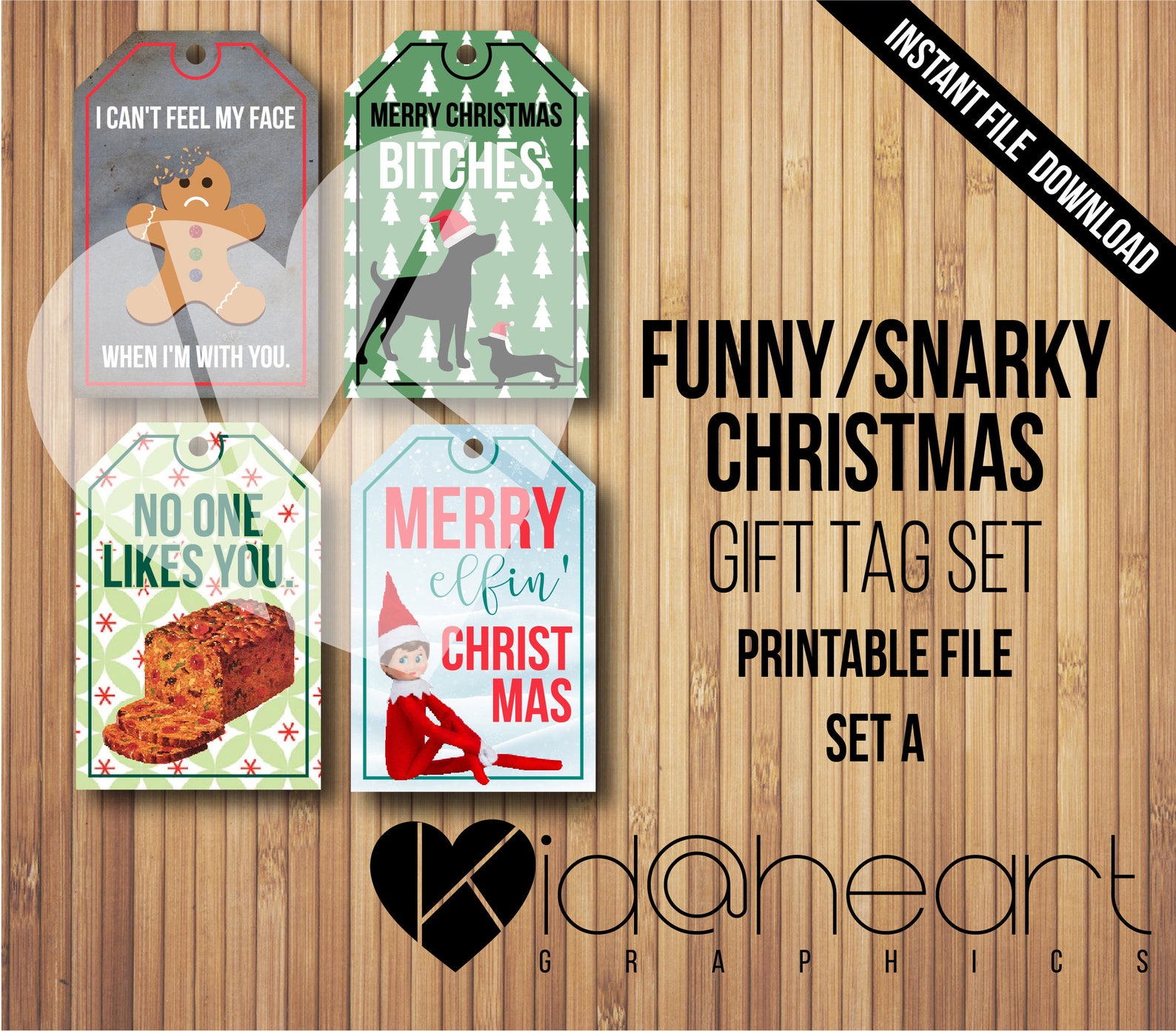 Funny / Snarky / Christmas Gift Tag Set / Printable File / Sarcastic ...