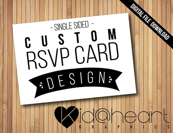 Custom RSVP Card / Response Cards / Single Sided / Design / | Etsy