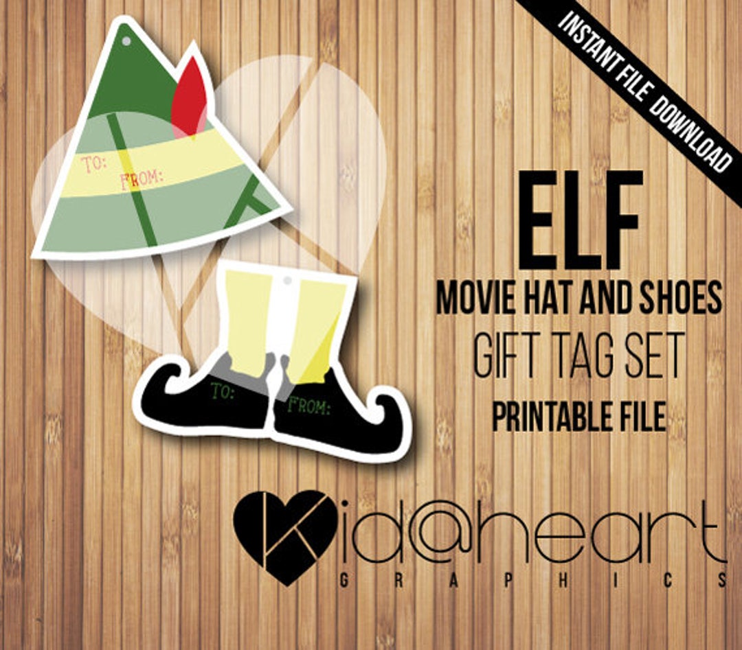 Buddy the Elf / Gift Tag Set / Movie / Funny / Shoes / Tights / Hat ...