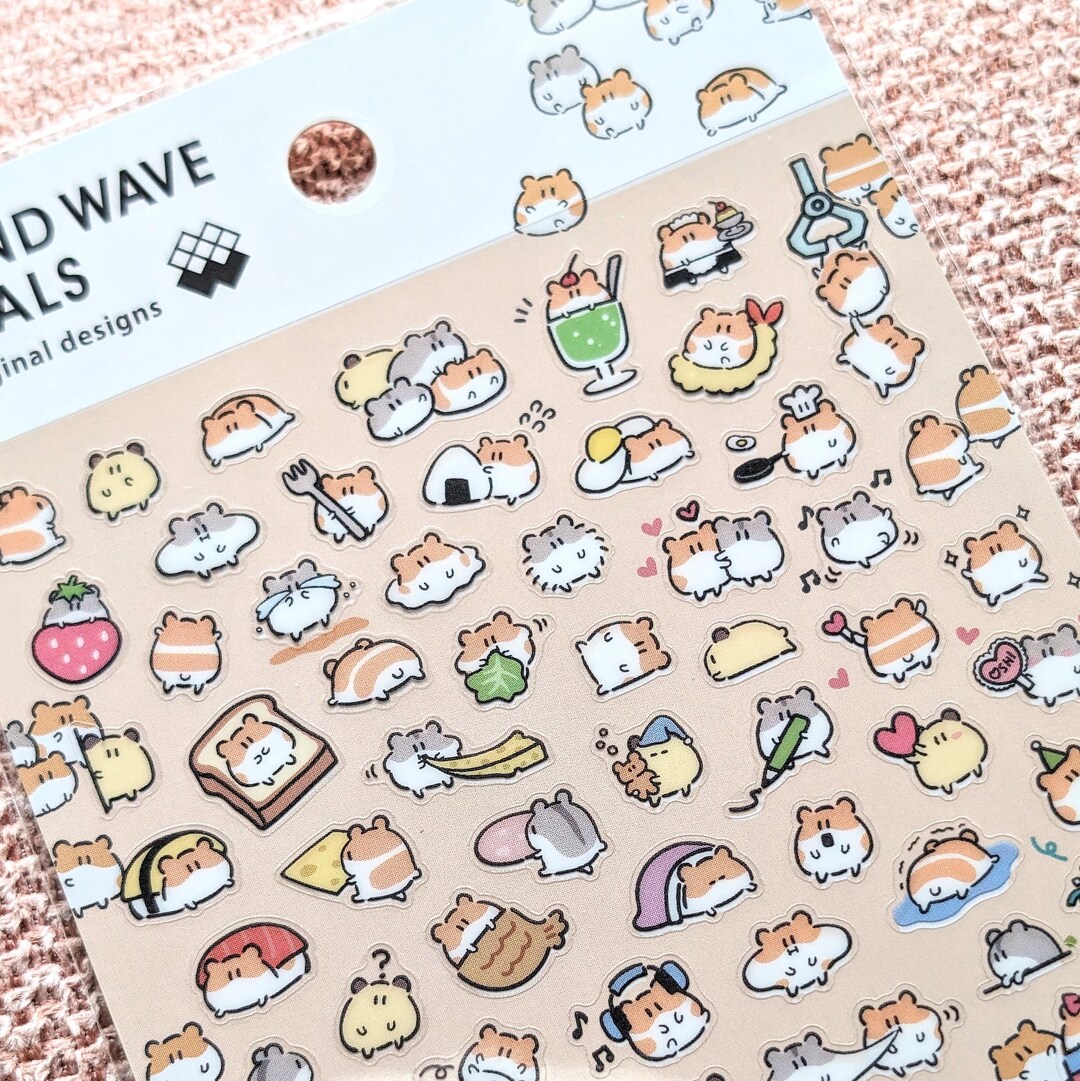 Hamu Hamster Friends | Pick 1 or Set | Mini Stickers | MINDWAVE JAPAN ...
