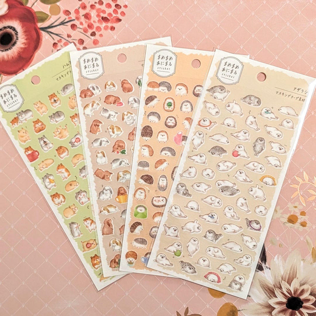 Tiny Animals Pets | Pick 1 or Set | Mini Stickers | MINDWAVE JAPAN ...