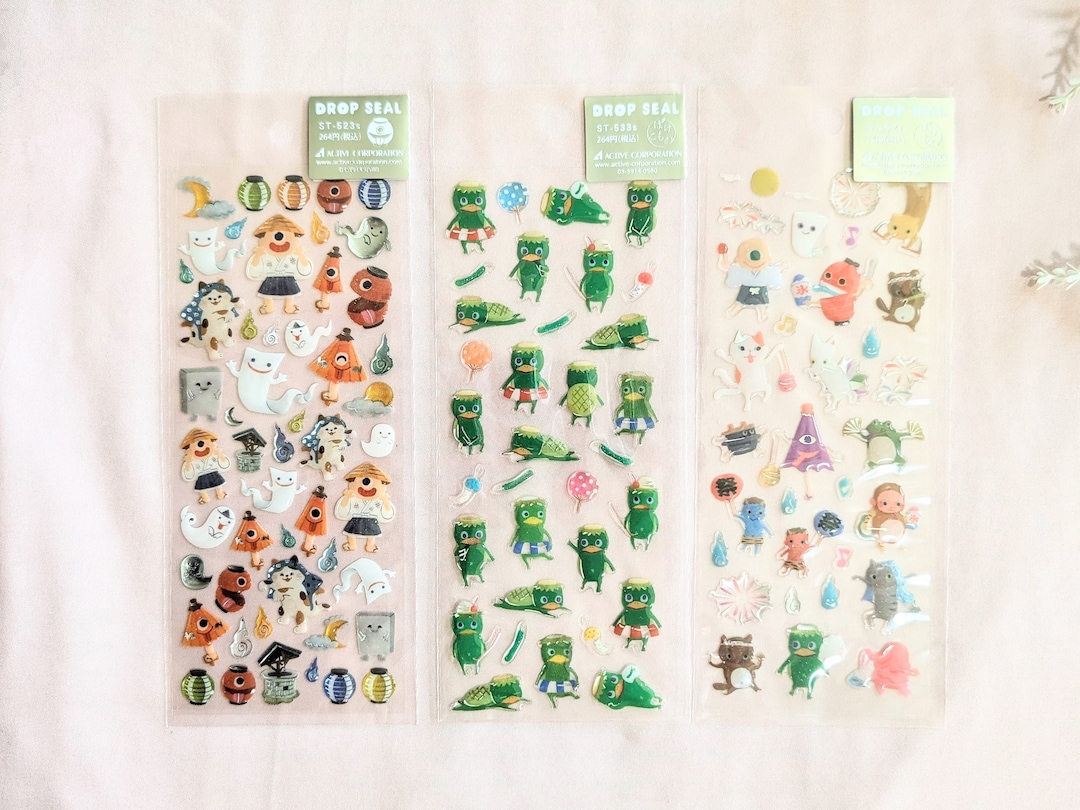 Yokai Demon Kappa Frog | 3D Resin Stickers | ACTIVE Corp | Gold Foil ...