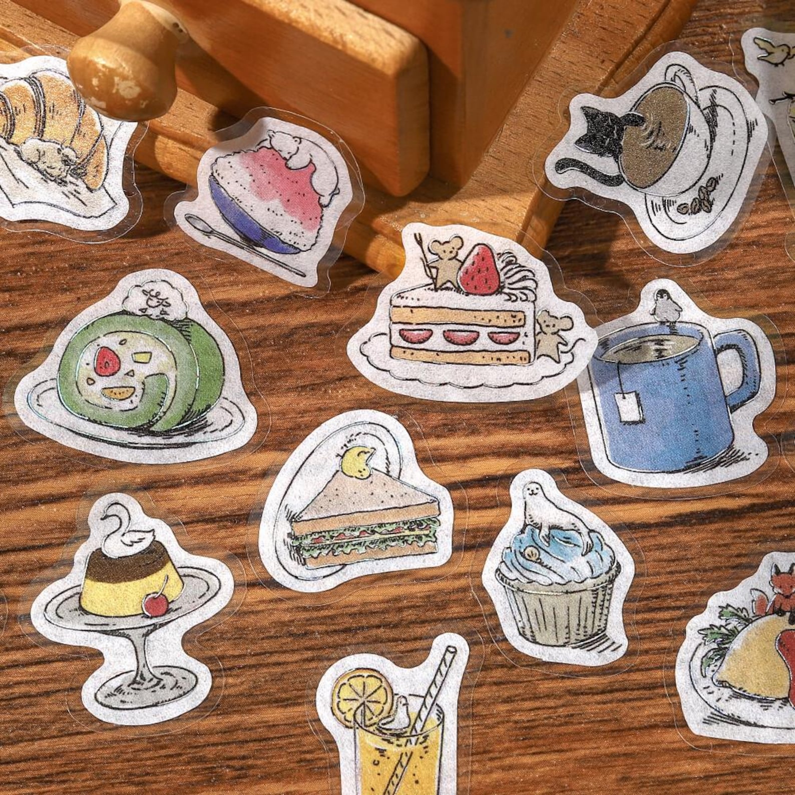 Washi Paper Sticker Sack | | 1 or 4 Set | BGM | Gold Details ...